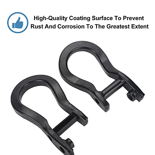 ONER Tow Hooks Compatible with 2019 2020 2021 & Newer Chevy Silverado 1500, Replaces # 84280202(Black)