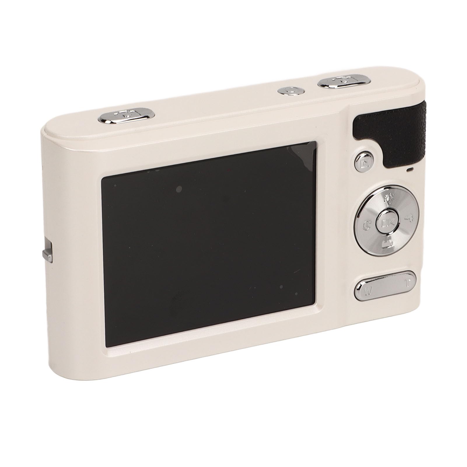 Digital Zoom Camera, Timing Photo 4K HD Smart Camera 800mAh Face Recognition 2.7 Inch TFT Screen with Electronic Shutter for Landscape Photography (White)