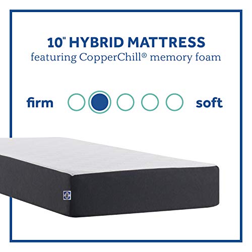 Sealy 10" Hybrid Adaptive Memory Foam Mattress with CopperChill Technology, Cooling Memory Foam Mattress for Pressure Relief, Full