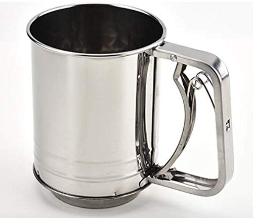 Goldenvalueable Flour Sifter Sieve Stainless Steel Two Layers for Baking Small (2-Cup)