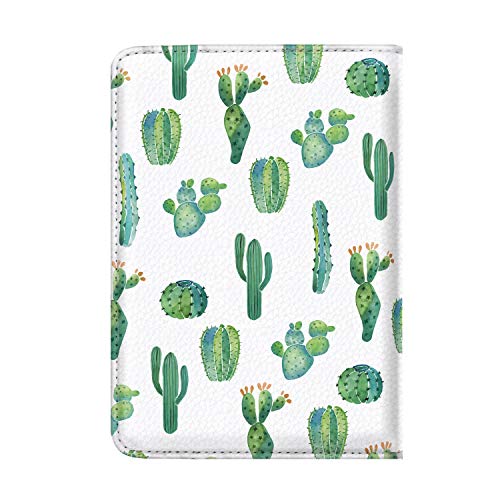 Passport Holder Cover,Traveling Passport Case Cute Passport Wallet for Women,Cactus