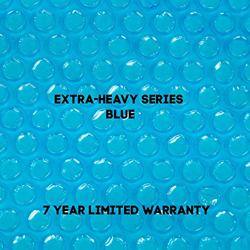 Harris C.R.S. Heat Retention Solar Covers for Above Ground Swimming Pools | Retain Sun/Solar Heat by Lowering Your Evaporation Rate Up to 75% | (18' Round, Heavy Series Blue)