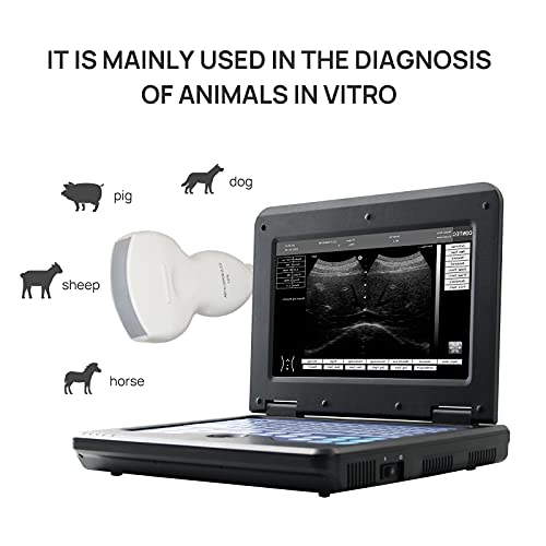 Portable Vet Veterinary B-Ultrasound Scanner,for Pregnancy,with Convex Probe for Horse,Goat,Cow,Sheep and Pig, CMS600P2 Vet CONTEC(Convex Probe)