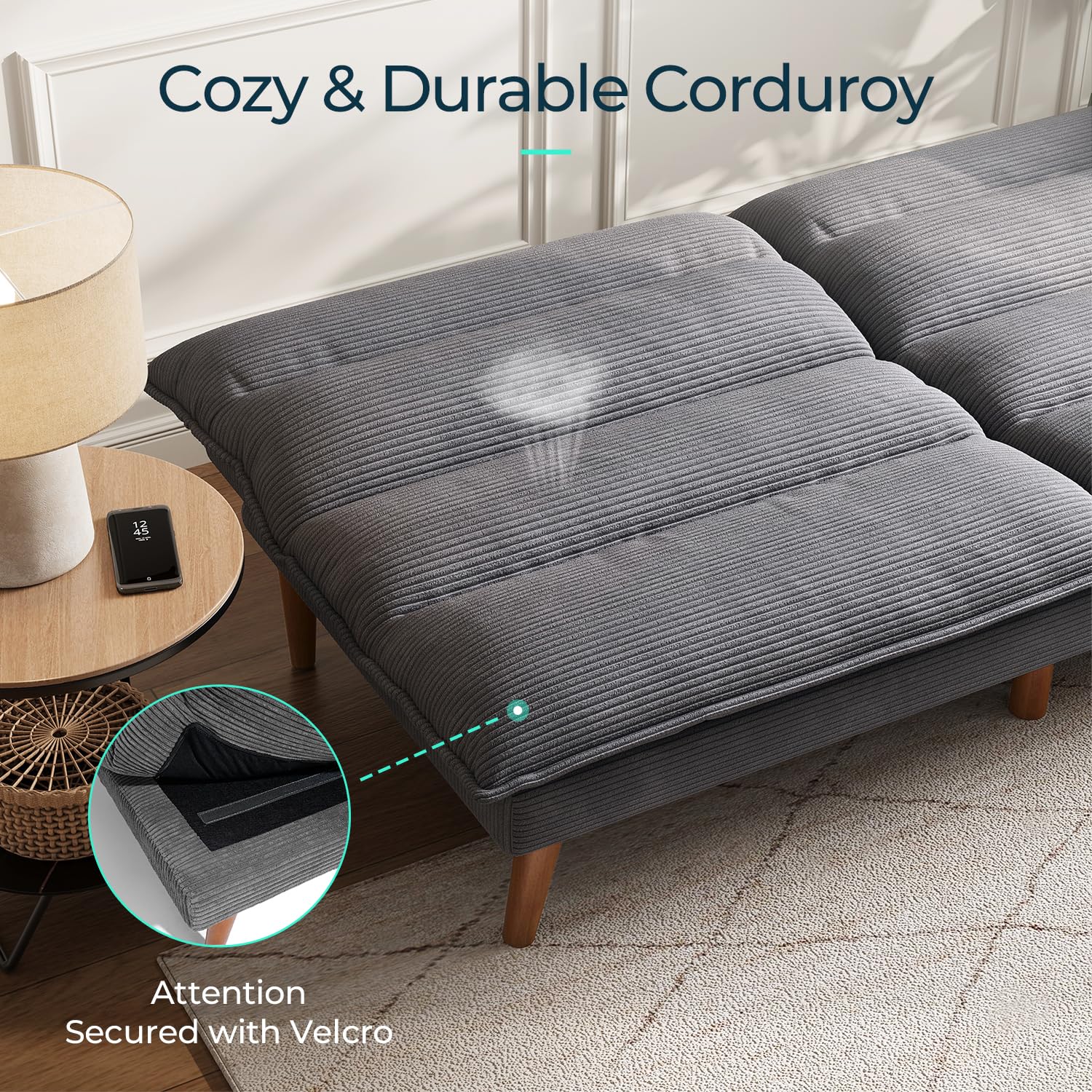 LINSY LH159SF4 Sofabed, Dark Grey