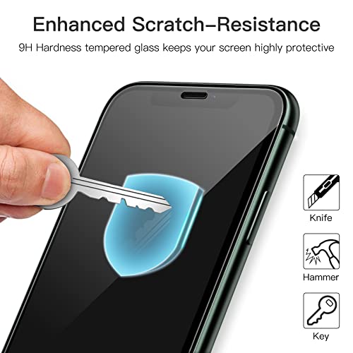 JETech Full Coverage Screen Protector for iPhone 11 Pro Max/iPhone XS Max 6.5-Inch, Black Edge Tempered Glass Film with Easy Installation Tool, Case-Friendly, HD Clear, 3-Pack