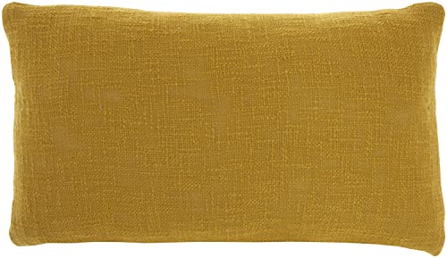 Mina Victory Life Styles Throw Pillow, 12"X21", Mustard
