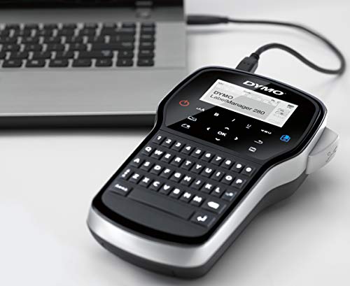 DYMO Label Maker with Adapter | LabelManager 420P High-Performance Label Maker, Rechargeable, PC and Mac Connectivity, Bright Backlit Display, Easy-to-Use, Portable, For Home & Office Organization
