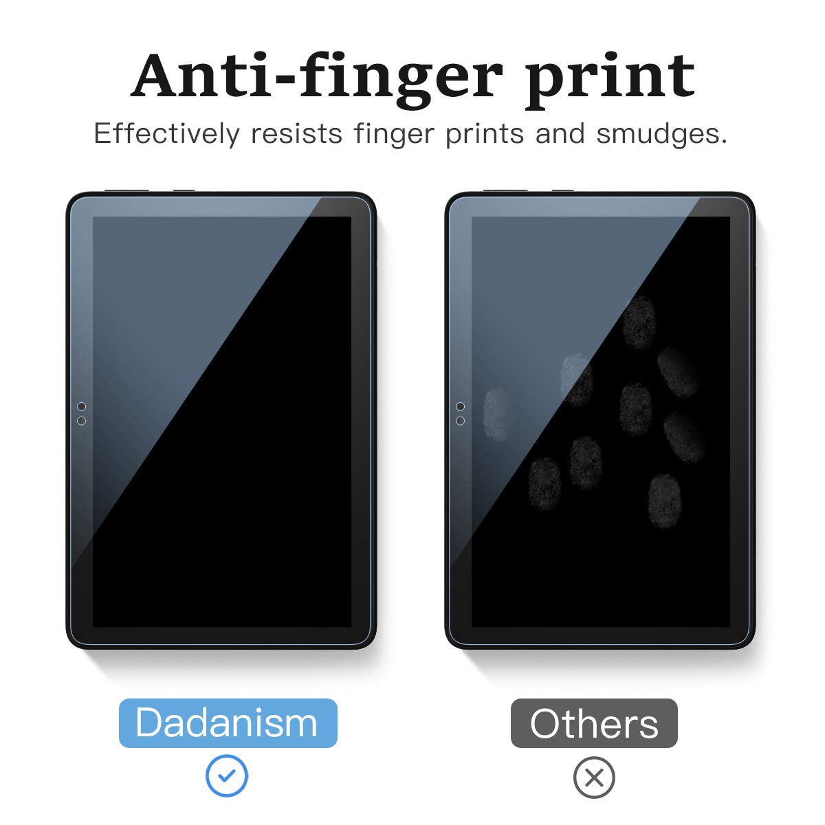Dadanism Screen Protector Fit Fire HD 8 / Fire HD 8 Plus/Fire HD 8 Kids 2020 Released 10th Gen, Eye Protect 4H Hardness Anti-Scratch Film, [2 Pack] PET Anti Blue Light Protective Film - Light Blue