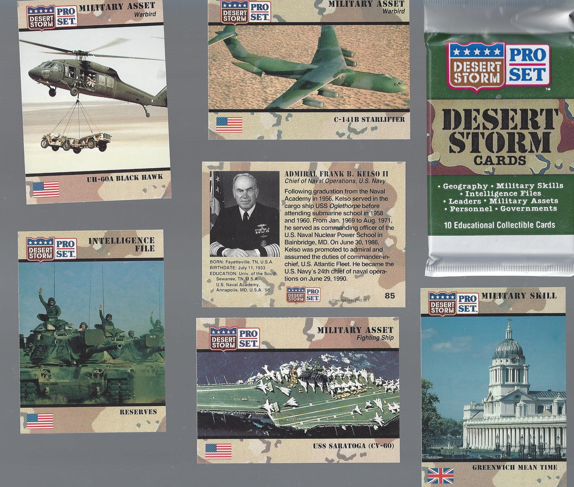 Pro Set Desert Storm Trading Cards Box