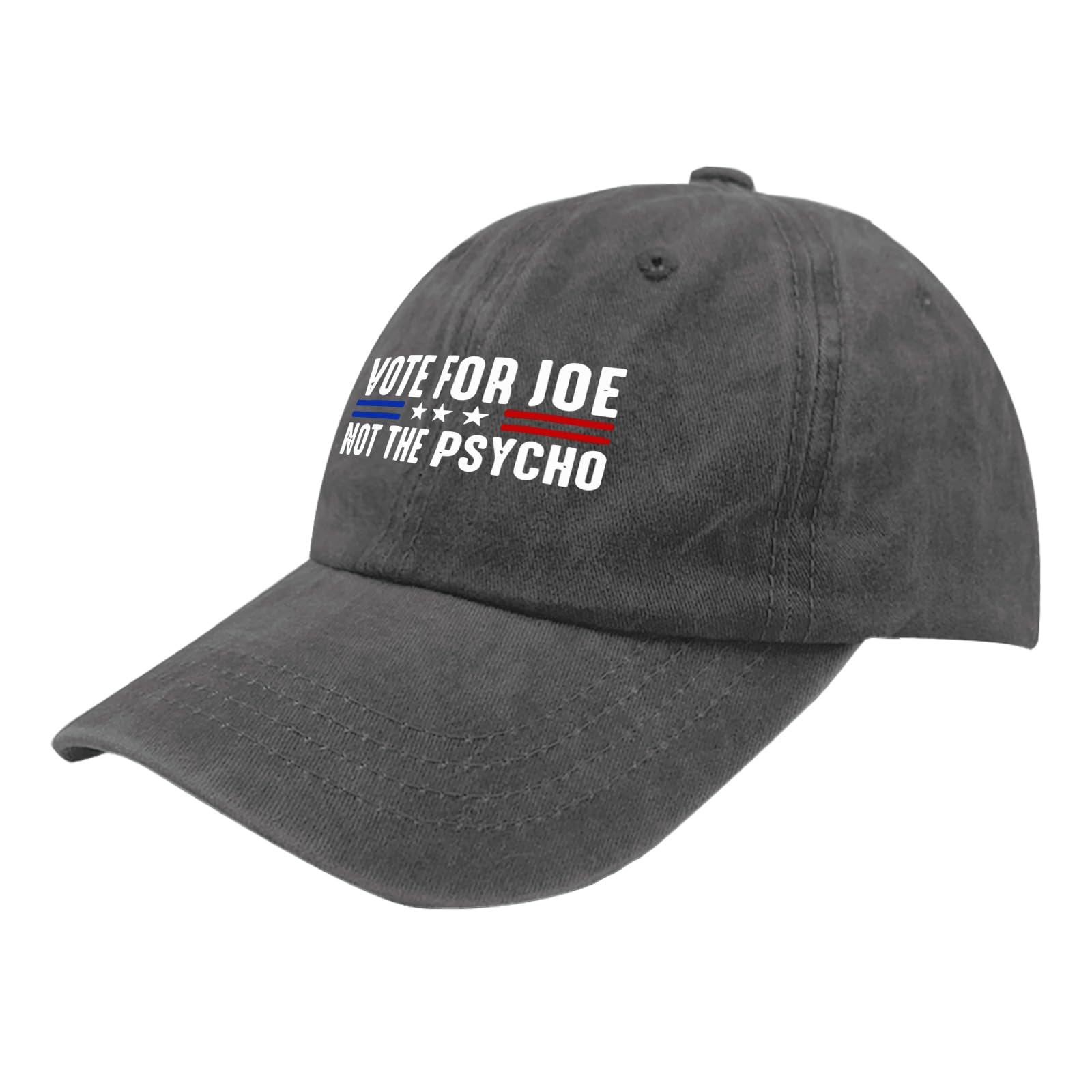 Generic Vote for Joe Not The Psycho Hat for Men Baseball Cap Aesthetic Washed Hiking Hat Fitted, Pigment Black
