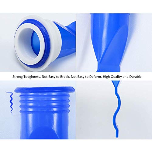 HLZC Drain Backflow Preventer, One Way Valve, Adjustable Silicone Sink Floor Drain Trap for Pipes Tubes in Toilet Bathroom Kitchen (Blue-4)