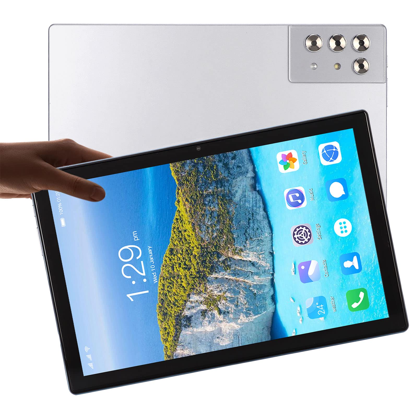 Dilwe S30 pro 2 in 1 Tablet 10.1 Inch, Android 12 Tablet with Keyboard Case, 8GB RAM 256GB ROM Octa Core CPU,4G LTE Call Tablet, Dual Carema WiFi BT Tablet PC