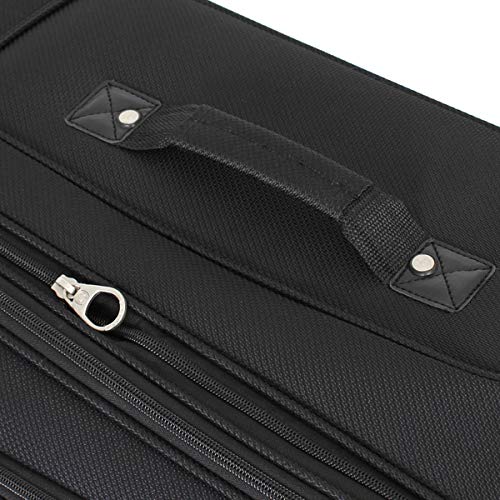 SwissGear Sion Softside Expandable Roller Luggage, Black, Checked-Large 29-Inch