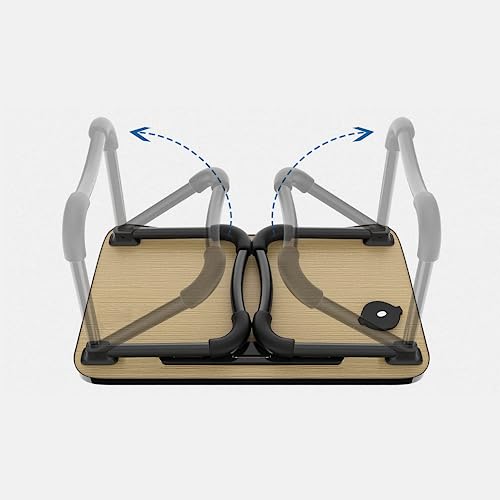 RIYONHO Lap Desk Folding Table Laptop Desk Portable Foldable Bed Table 19Inch Laptop Lap Desk Tray Table for Working Studying, Eating, and Movies(Black)