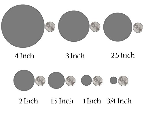 Playfully Ever After White Stiff Felt Circle (3/4 to 4 inch Mixed Size Pack - 54pc)