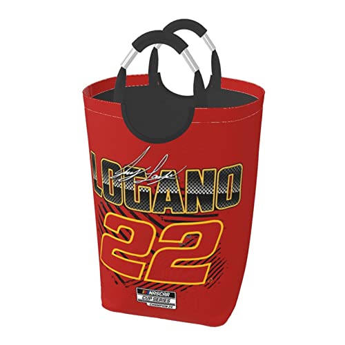 Joey Logano 22 Large Laundry Basket Laundry Hamper Bag Washing Bin Clothes Bag Collapsible Tall with Handles Waterproof Bathroom College Essentials Storage for College Dorm, Family