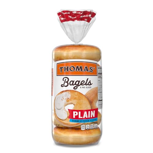 Each package of 6 Thomas' Plain Bagels are classically delicious. Great on their own, or with sandwiches and sweet snacks.