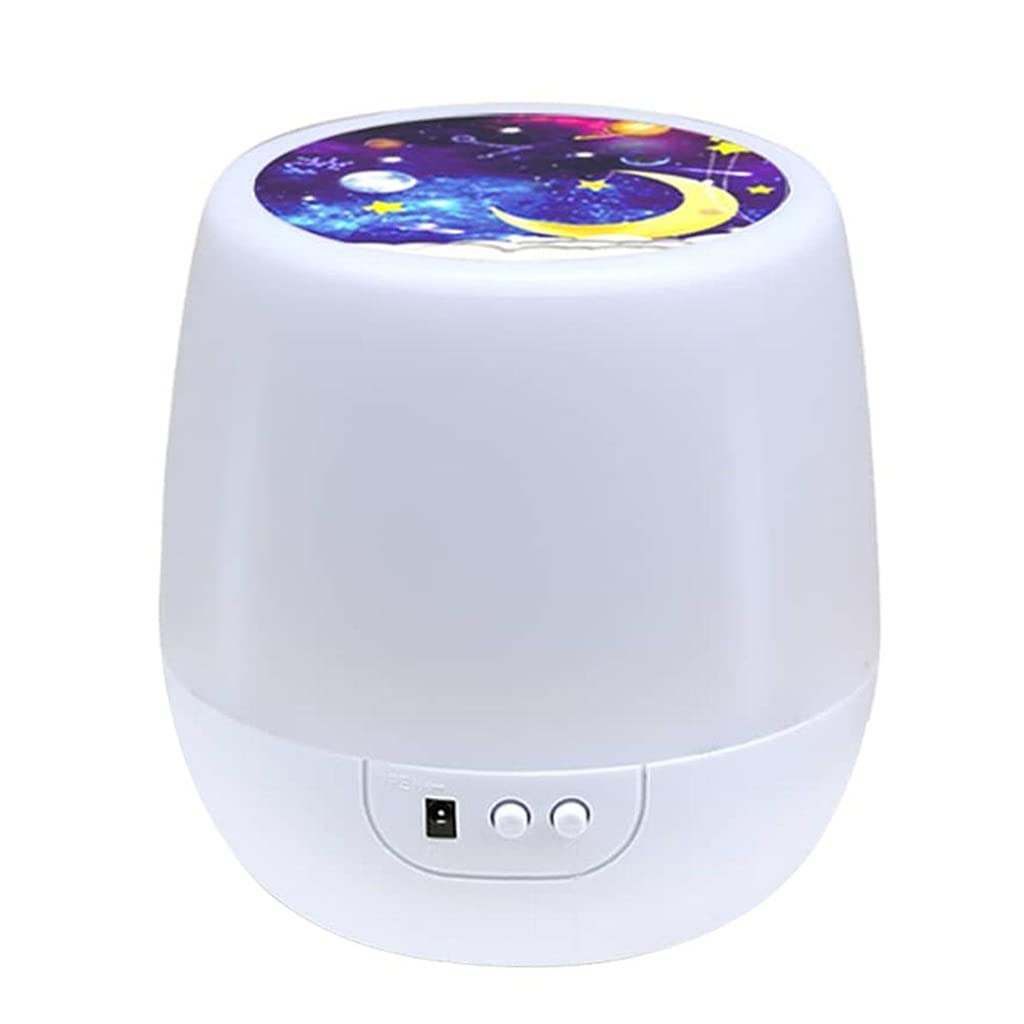 FZZDP Colorful Starry Projector Night Light Rotation Starry Moon Night Lamp USB Charging for Birthday Gift Romantic Baby Children