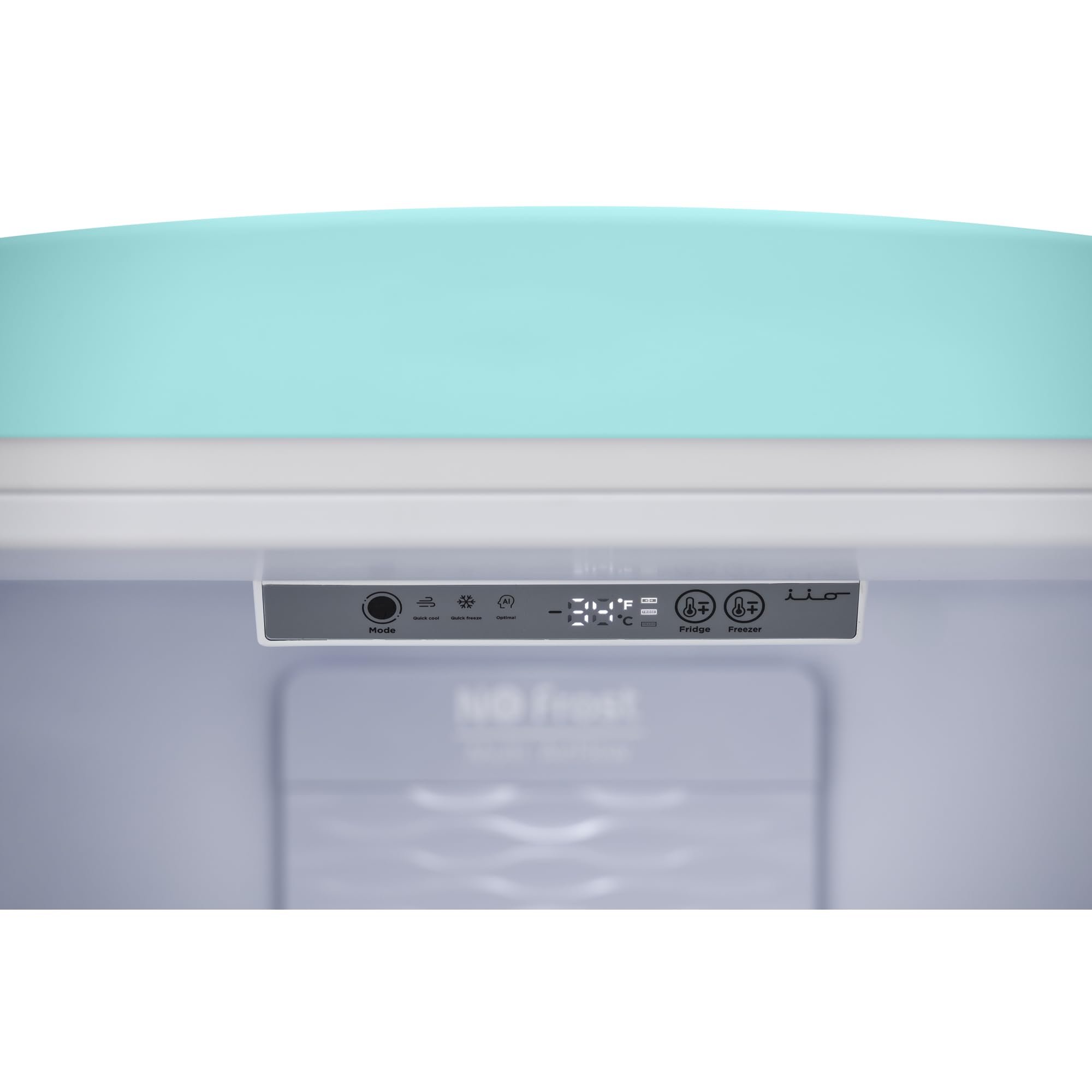 iio RR2 12 cu. ft. Retro Refrigerator Full Size Fridge/Bottom Freezer, Frost Free, LED Light, Multiflow 360°, Small Mini Ice Cube Tray, 1 Fruit slot, Dorm Office Quiet Compressor (Rose Pink)