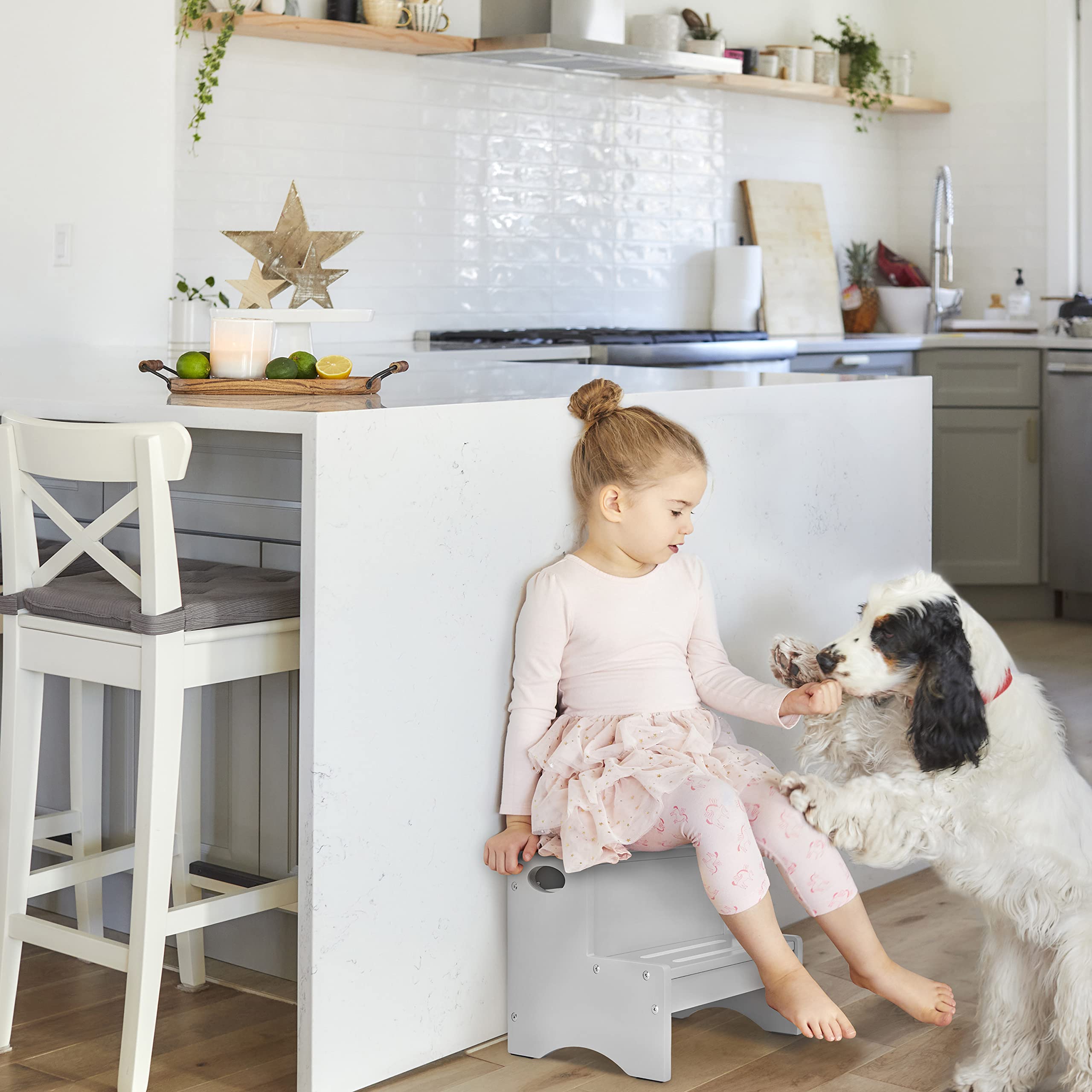 Dream On Me Little Steps Step Stool/Anti-Slid Base/Multipurpose Kids Step Stool/Sturdy & Solid Stool for Kids