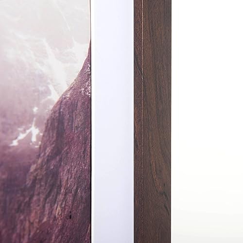 kennethan 11x14 Picture Frame Dark Brown 2 Pcs in 1 set 11x14 Frame can Display 8x10 Picture with Mat or 11x14 Without Mat on the Wall