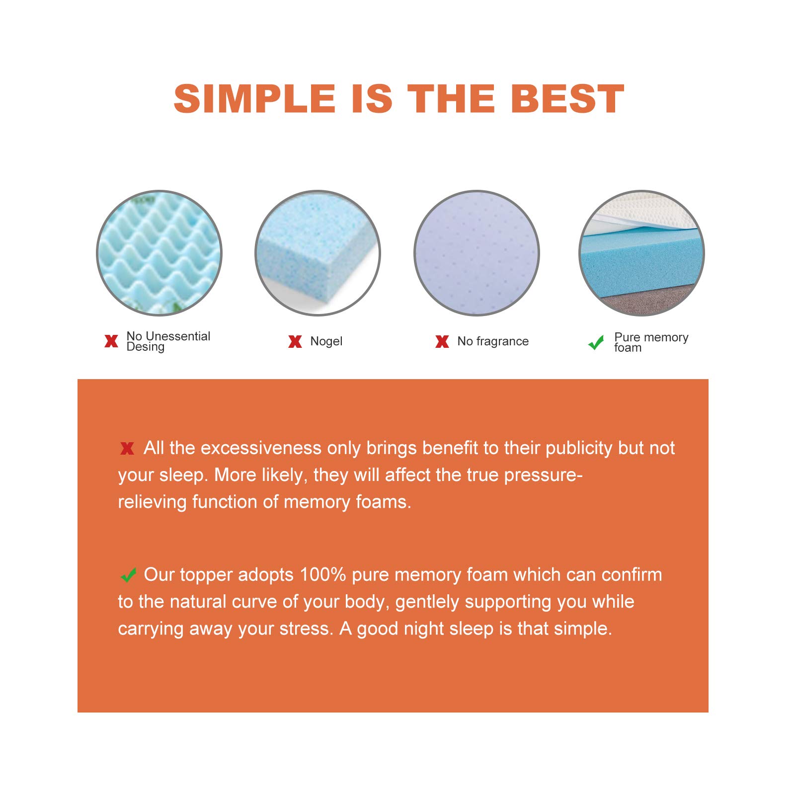 OYT Twin Size Mattress Topper,3 Inch Gel Memory Foam Mattress Topper for Cooling Sleep & Pressure Relieving,Mattress Pad in a Box with with Removable & Washable Cover, CertiPUR-US Certified