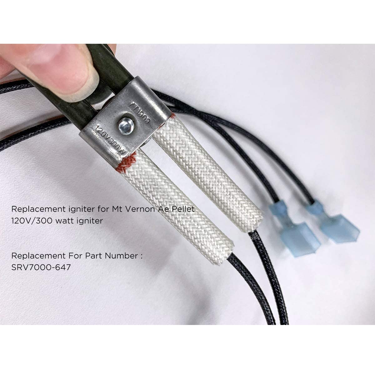 Replacement Igniter Part SRV7000-647 for Quadrafire Mt Vernon AE and Insert Pellet Stove, 300 Watts