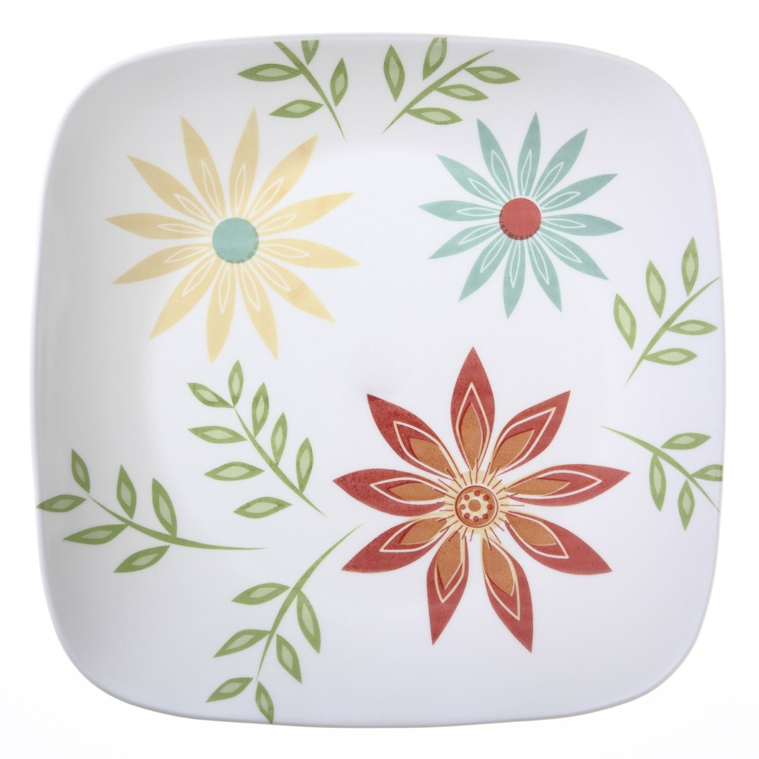 Corelle Square 16-Piece Dinnerware Set, Happy Days, Service for 4