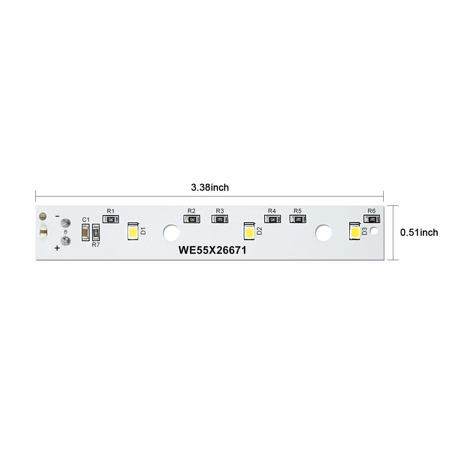 Replacement LED Light Fits for GE Refrigerator WR55X26671 PS11767930 AP6035586