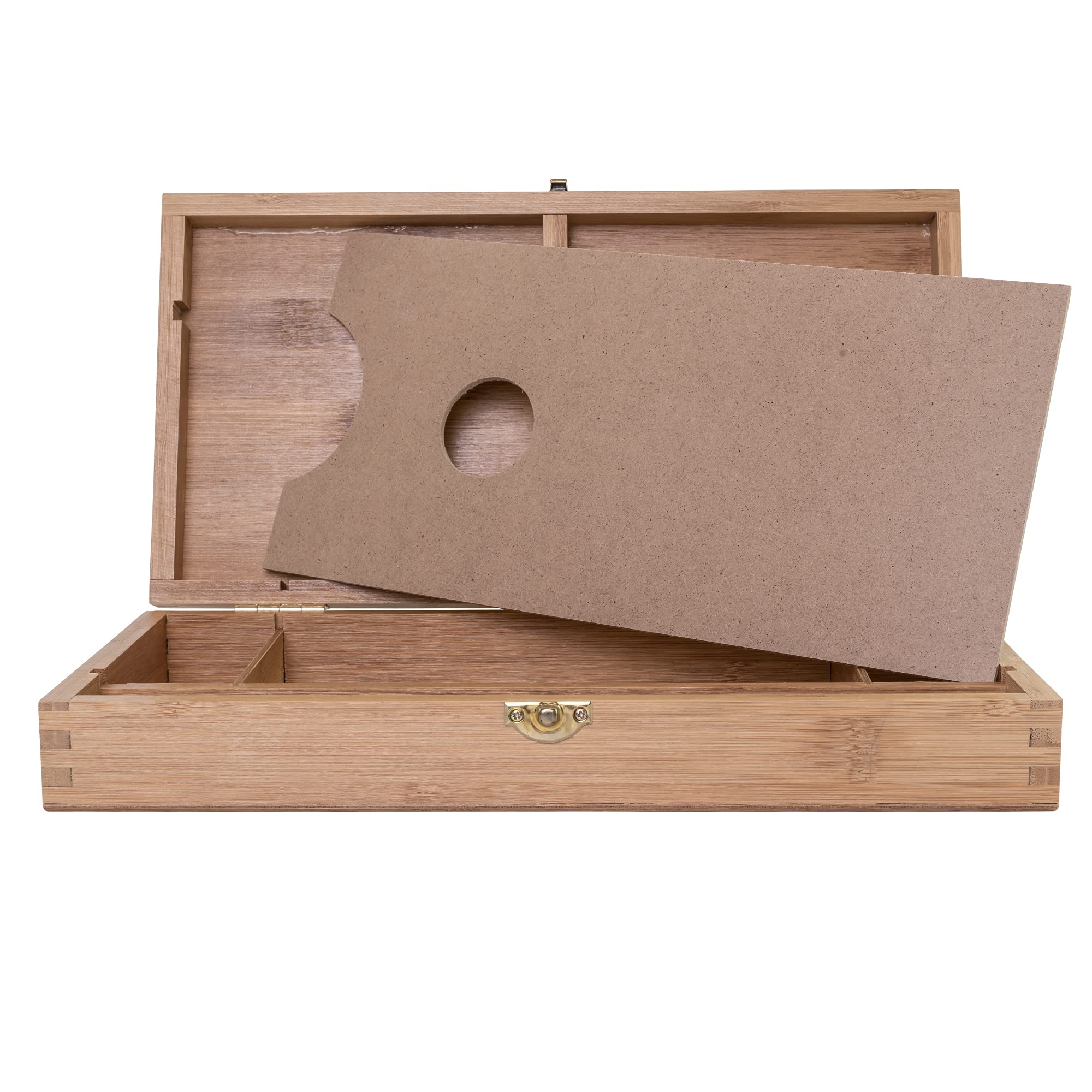 Pacific Arc Salado Tool Box for Art Supplies, 12.5 Inch x 6.5 Inch x 2.25 Inch, 4 Fixed Compartments