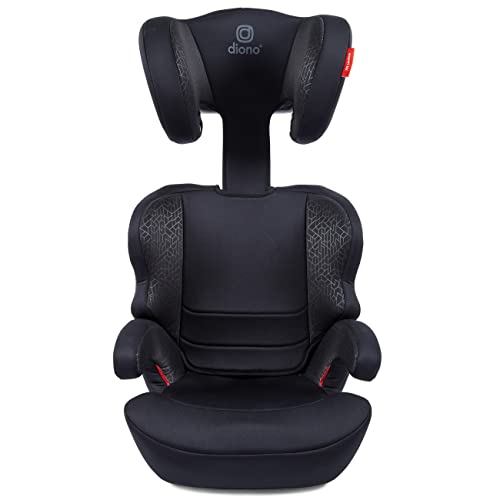 Diono Everett NXT High Back Booster Car Seat with Rigid Latch, Lightweight Slim Fit Design, 8 Years 1 Booster Seat, Black