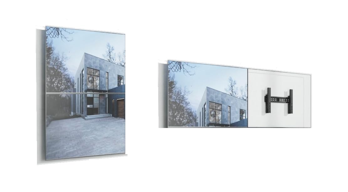 Mount Plus POP-48T 1x2 Pop Out Video Wall Mount System for 37 to 80" TVs | TV Menu Board | Max VESA 800x400 | Commercial Grade 154 Lbs | Anti-Theft Protection | Full Extension to 8.7"