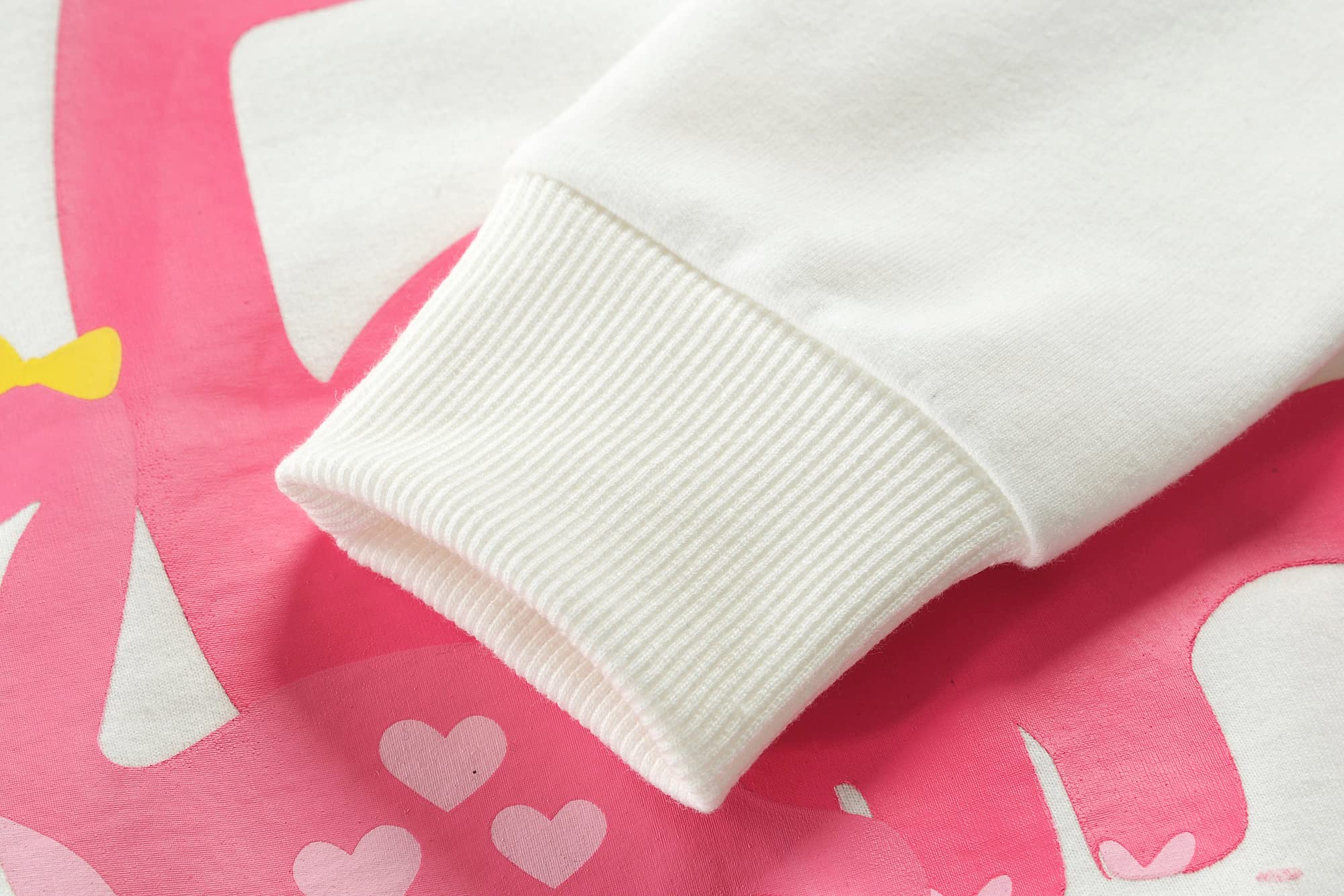 Little Hand Toddler Girls Shirts Dinosaur Heart Shirts Long Sleeve Ruffle Toddler Pullover White Sweatshirt 5t