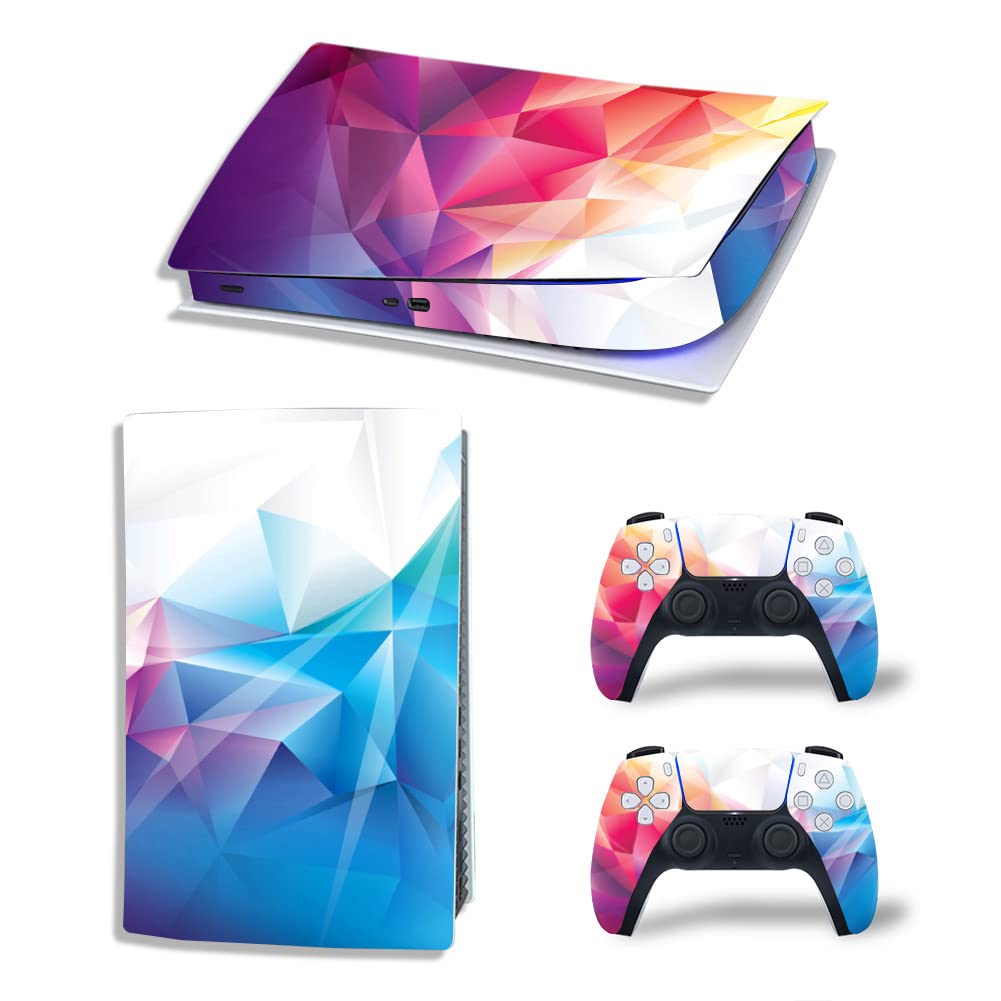 FOTTCZ Compatible Vinyl Skin PS5 Digital Edition Console and Controllers - Broken Space