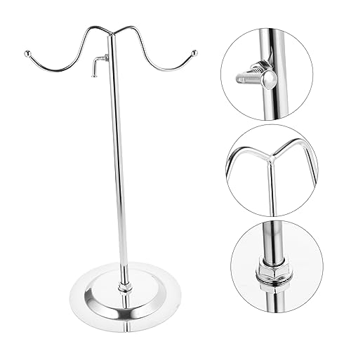Luxshiny Stainless Steel Kitchen Towel Rack Silver Tote Bag Display Rack Counter Towel Holder for Bathroom Bathroom Towel Stand