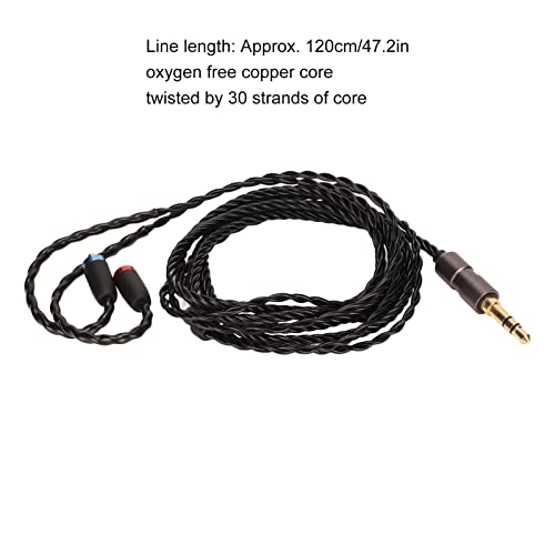 Jopwkuin Earphone Cable, Lossless Sound Quality Replacement 3.5mm Headphone Cable Flexible for UE900 for Headphones for UM PRO UM
