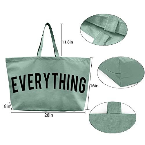 LLYLIU Canvas Tote Bag - Extra Large Shopping Beach Totes Bags Reusable Big Grocery Bag 28" x 8" x 16"