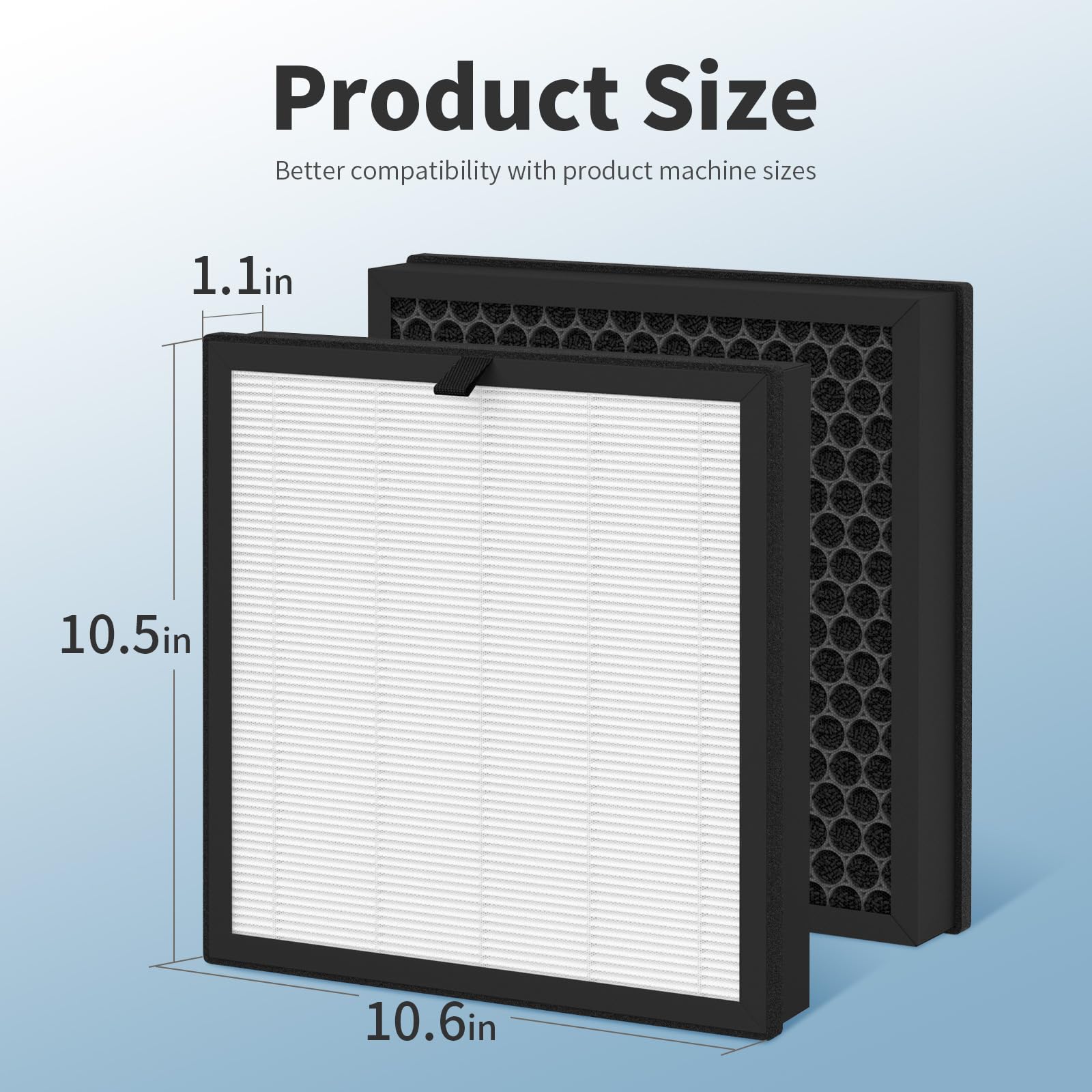 G3 A3 HEPA Filter Compatible with AMEIFU G3 (Sferf-30)(FXAP2W) Air Purifier, VEWIOR A3 Air Purifier & Tailulu HQZZ-260 Air Purifier, 3-in-1 True HEPA Air Cleaner Filter, 4 Pack