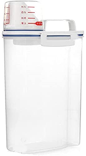ZaYow Plastic Transparent Tank, Rice Storage Barrel, Household Food Container Grain Storage Box for Oatmeal, Grain, Cereal, Pasta, Flour