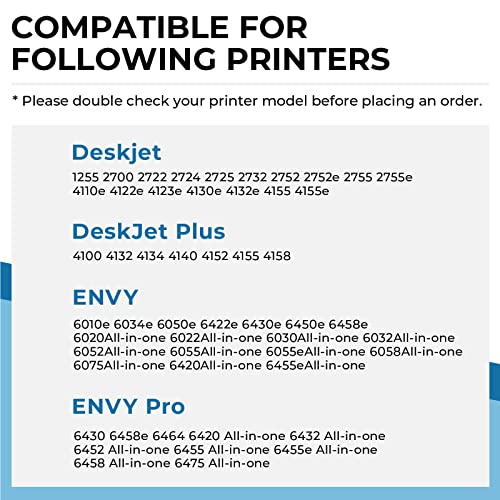 Penguin 67XL Ink Cartridge for HP Printers High Yield Work with HP 67 XL Deskjet 2755 2700 4155 2752 2723e 4133e Deskjet Plus 4152 Envy 6055 6052 Envy Pro 6458 6452 PrinterĀ 2 Black Combo Pack