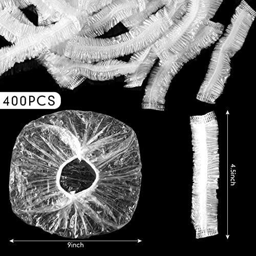 TaoBary Disposable Food Covers Elastic Plastic Covers with Elastic Edge 16.5" Food Storage Covers Reusable Stretch Bowl Covers for Outside Picnic Clear Plate Wrap Food Lids for Leftovers (600 Pcs)