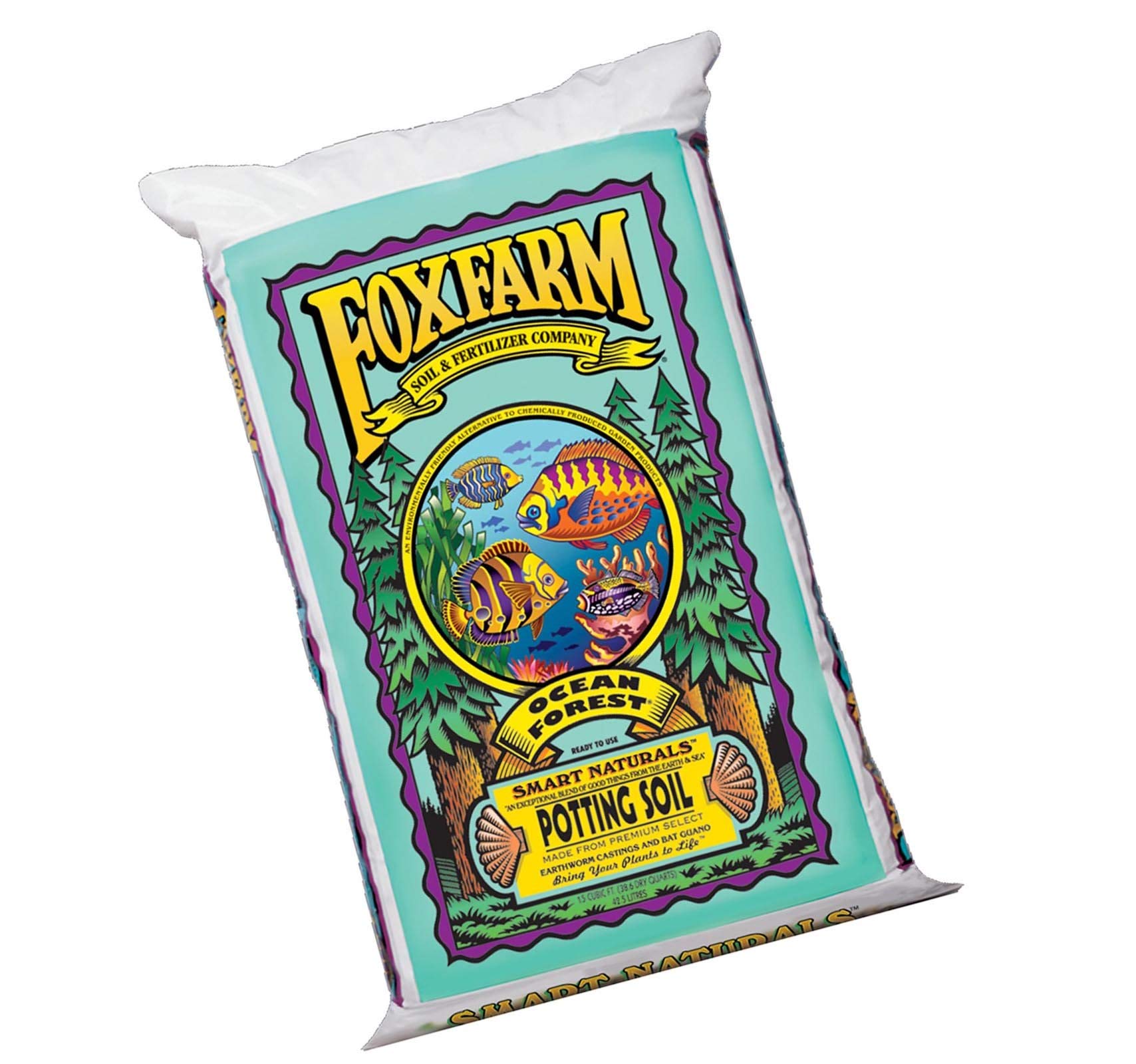Fox Farm FoxFarmOcean2 Foxfarm FX14000 1.5 Ocean Forest Garden Potting Soil Bags 6.3-6.8 pH | Total 3 Cubic Ft, Brown