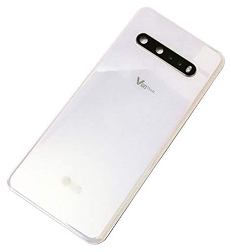V60 ThinQ Back Glass Cover Replacement Housing Door with Tape Parts for LG V60 ThinQ V600 5G All Model with USB to Type-c Cable +Tools (Classy White)