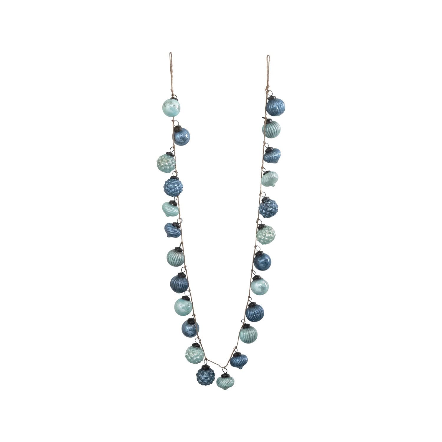 Creative Co-Op Mercury Glass Ball Ornament Garland