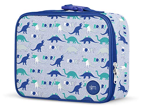 Simple Modern Kids Lunch Box for Toddler | Reusable Insulated Bag for Boys | Meal Containers for School with Exterior and Interior Pockets | Hadley Collection | Dinosaur Roar
