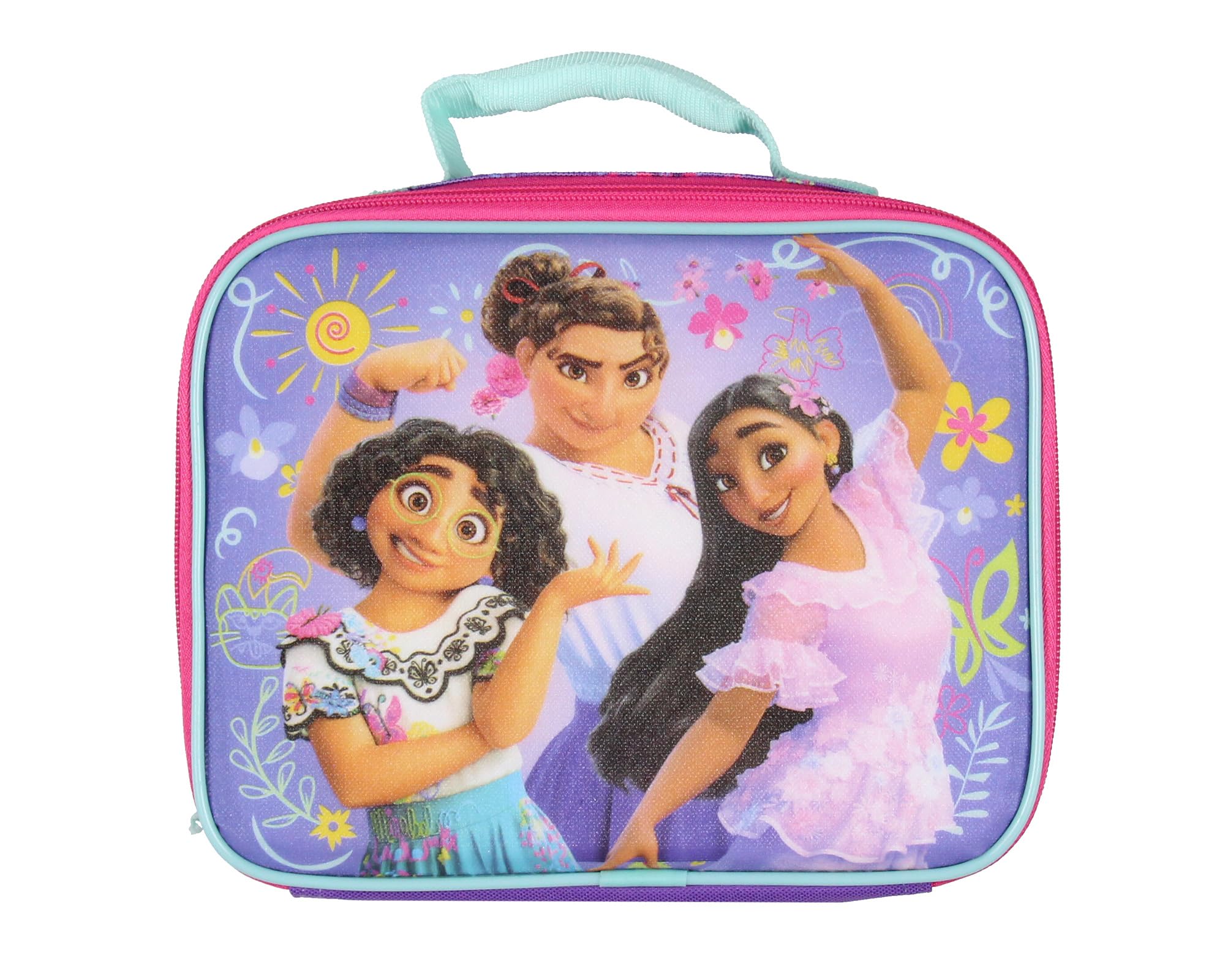 Disney Encanto Lunch Box Mirabel Isabela Luisa Diamond Dust Sparkly Insulated Lunch Bag Tote