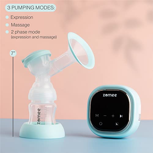 Zomee Z2 Double Electric Breast Pump β with Expression, Massage, and 2-Phase Modes - Rechargeable and Portable Wearable Breast Pump