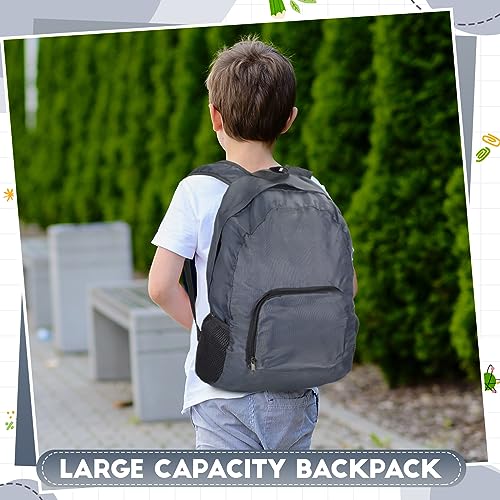 Eccliy 50 Pack Backpacks in Bulk 17 Inches Back Pack for Boys Girls Lightweight Student Outdoor School Bookbags (Gray)