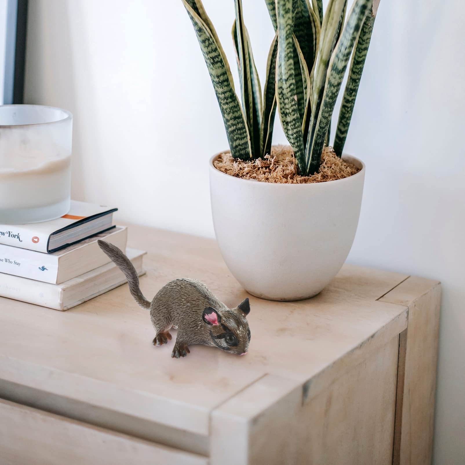 Healifty Rat Plush Sugar Glider Figurine Squirrel Statue Sugar Glider Figure Flying Squirrel Figurine Squirrel Figure Animal Squirrel Tabletop Decor