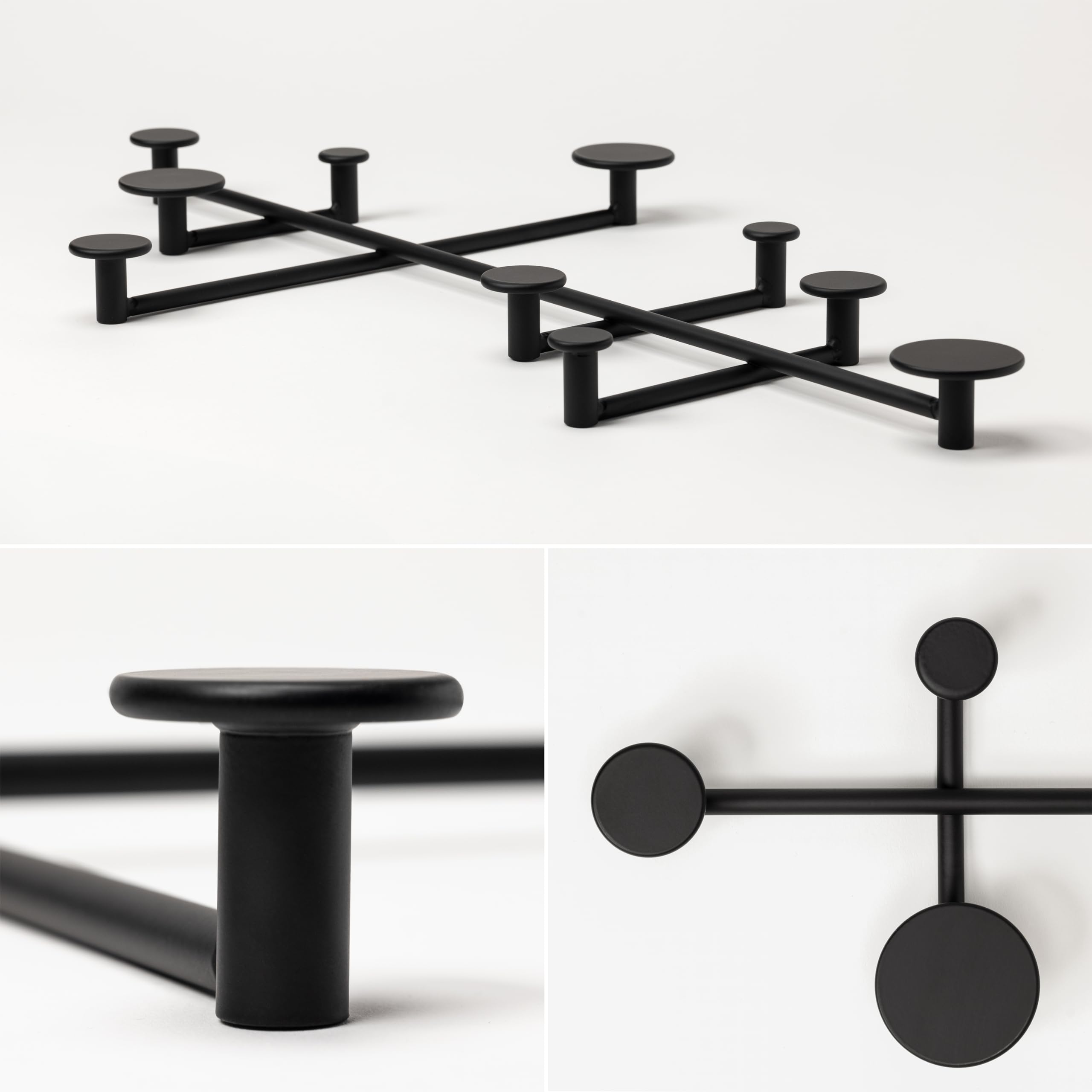 Kazai. 'Sval' Wall Wardrobe | Minimalist Coat Hook Design from Berlin | Modern Metal Wall-Mounted Coat Rack/Hooks | White